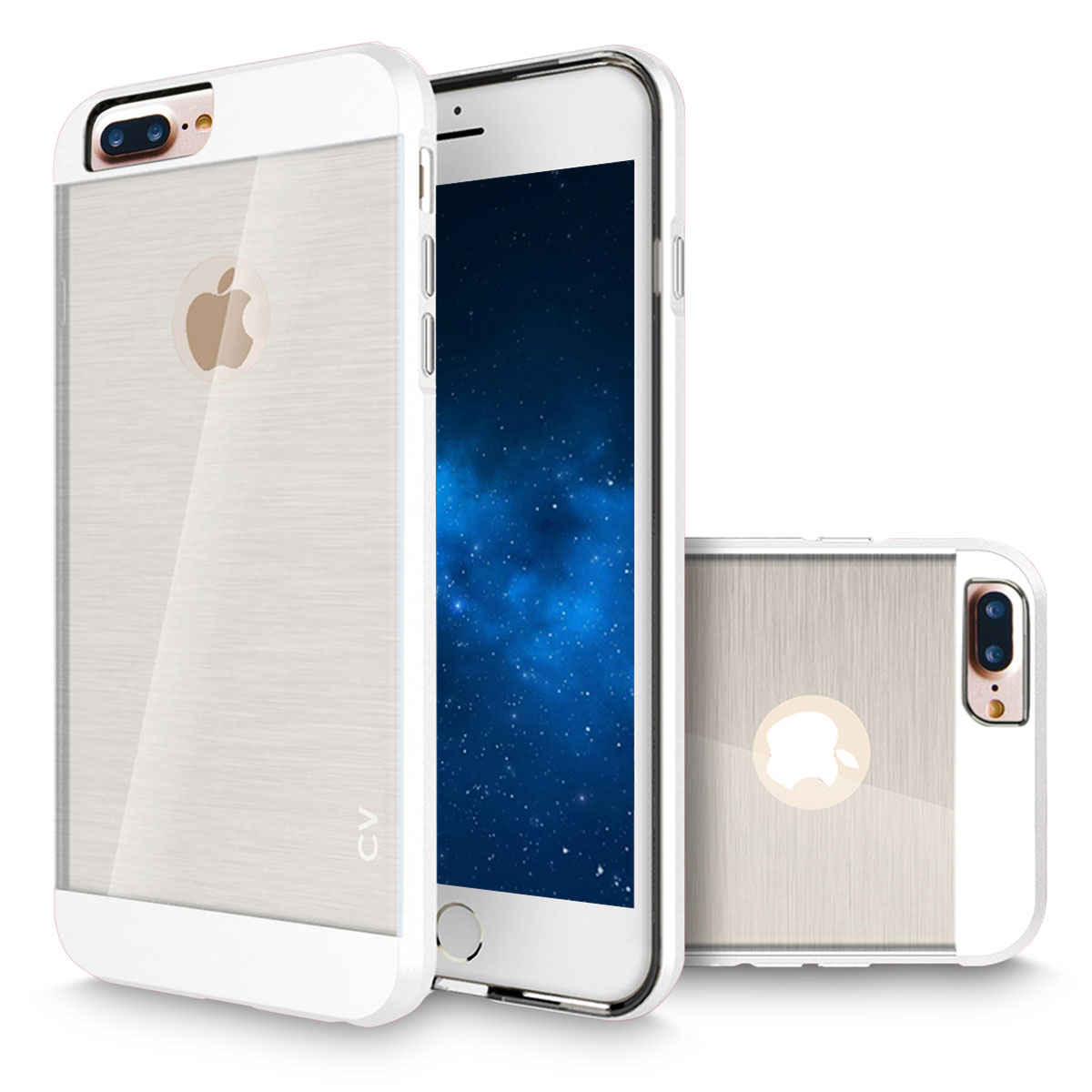 Ziva Wireless Inc | For Apple iPhone 8 Plus Hybrid Brushed Texture ...